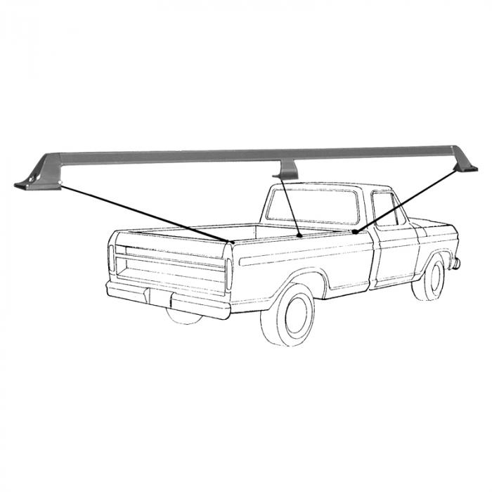 Dennis Carpenter Top Side Bed Rail Kit - 1967-72 Ford Truck C7TZ ...