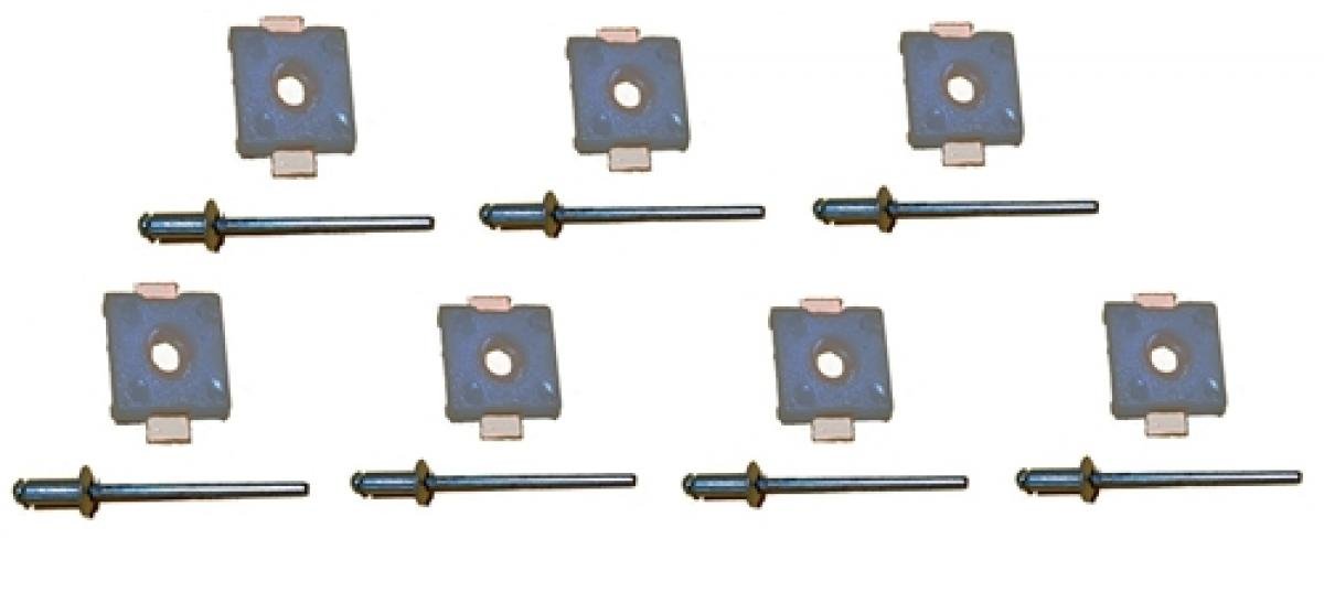 Classic Headquarters Ford Truck Rear Cab Molding Clips with Rivets, Set ...