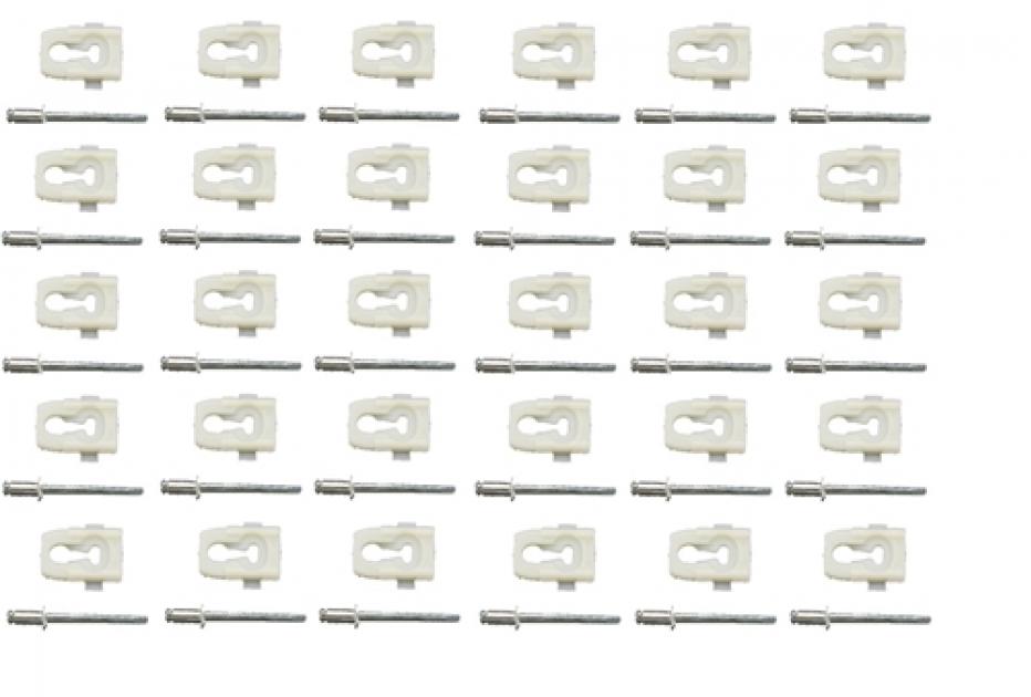 Classic Headquarters Ford Lower Side Molding Clip with Rivet Set, 30 ...