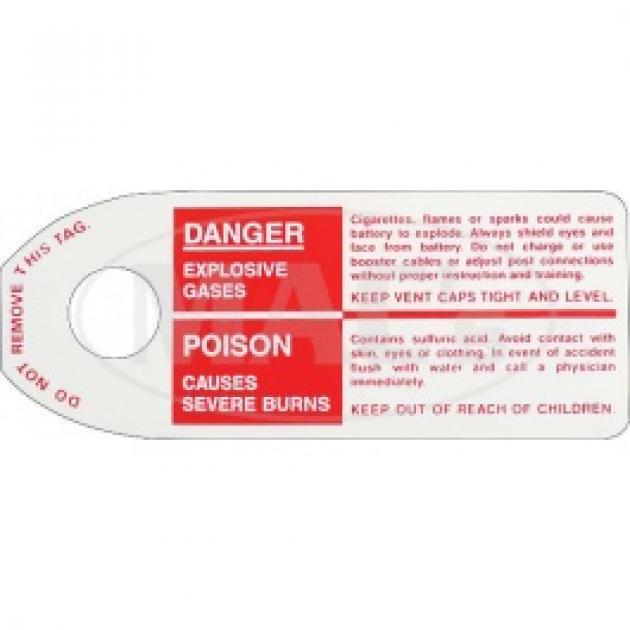 1965-1972 Positive Terminal Tag, for Autolite Battery | Blue Oval Classics