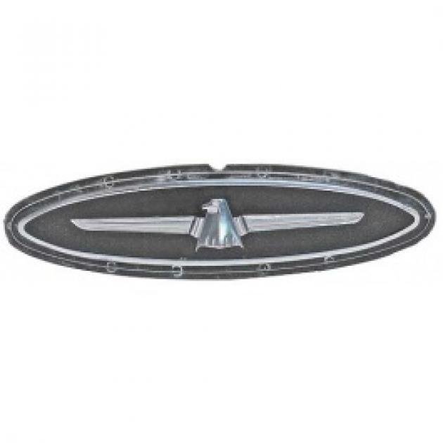 Ford Thunderbird Landau Bar Emblem, Chrome T-Bird On A Black Background ...