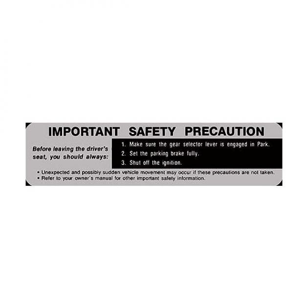 Decal - Sun Visor Safety - Fairlane | Blue Oval Classics