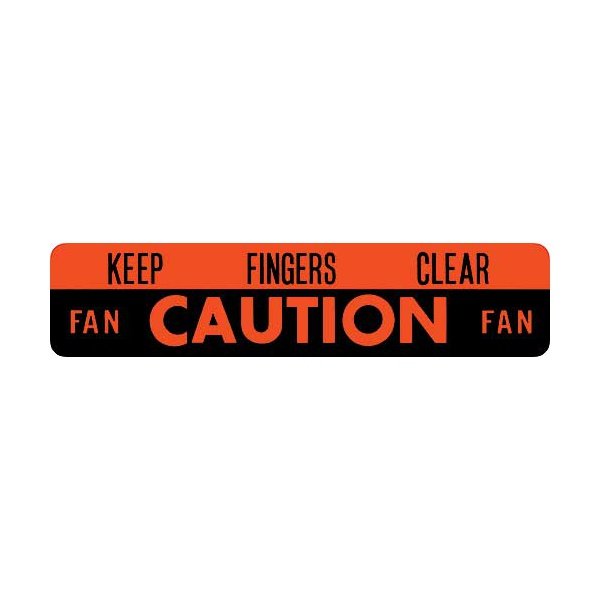 Fan Decal - Keep Fingers Clear, Fan Caution Fan | Blue Oval Classics