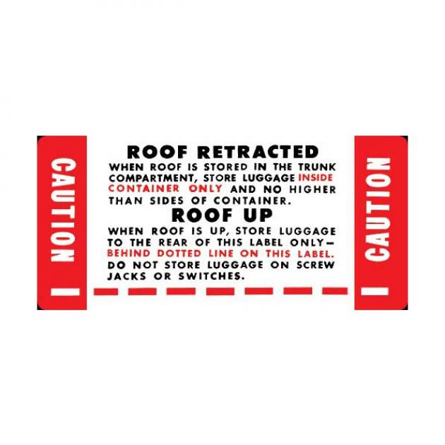 Trunk Decal - Retractable Stowage Instructions - Ford | Blue Oval Classics