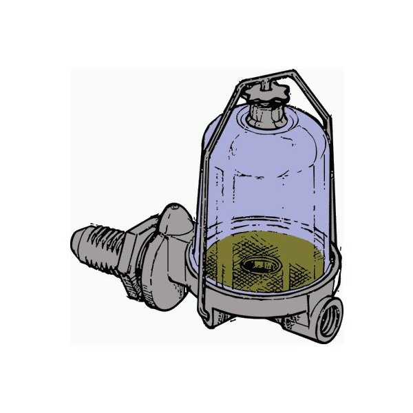 Model A Ford Gas Sediment Bulb Assembly - With Glass Bowl -Replacement ...