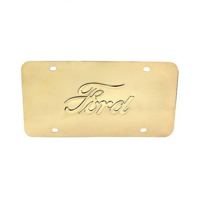 Model A Ford License Plate - Modern Sized Brass Plate - Ford Script ...