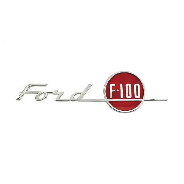 Ford Pickup Truck Hood Side Emblems - Chrome - Ford F-100 | Blue Oval ...