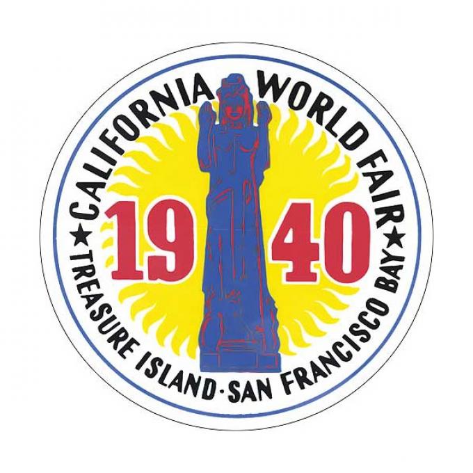 1940 California World Fair-Treasure Island San Francisco - Window Decal ...