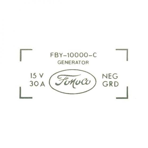 Generator Decal - Mercury | Blue Oval Classics