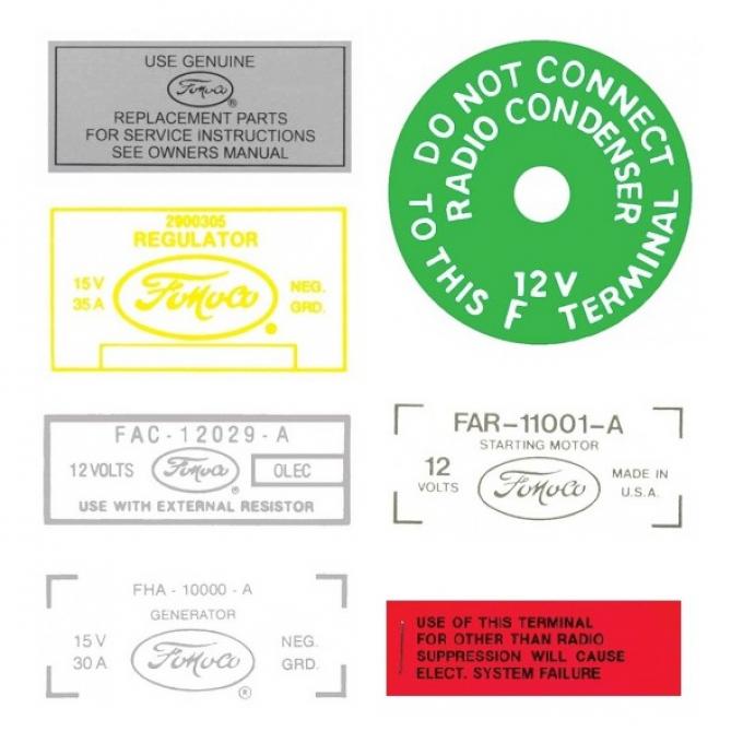 Thunderbird Basic Decal Kit, 1960 | Blue Oval Classics