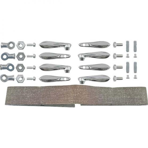 Wind Wing Bracket Set - Die Cast - Chrome - 23 Pieces - Ford Open Car ...
