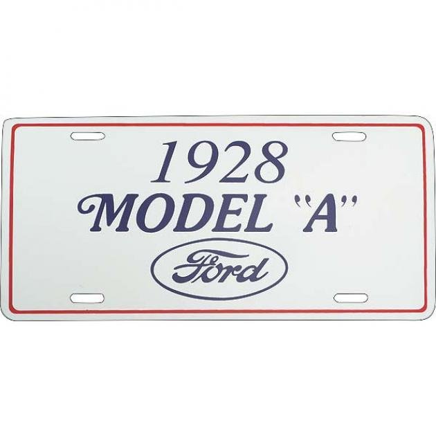 License Plate - 1928 Model A Ford In Blue | Blue Oval Classics