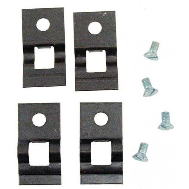 Door Latch Rod Plates Only (Set of 4) A-702403-S | Blue Oval Classics
