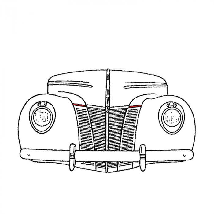 Dennis Carpenter Hood Trim - 1940 Ford Car 01A-16954-PR | Blue Oval ...
