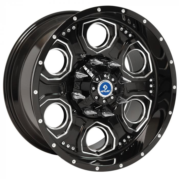 4Play Black Machined Face Custom Wheel fits Ford 8-Lug 20x10