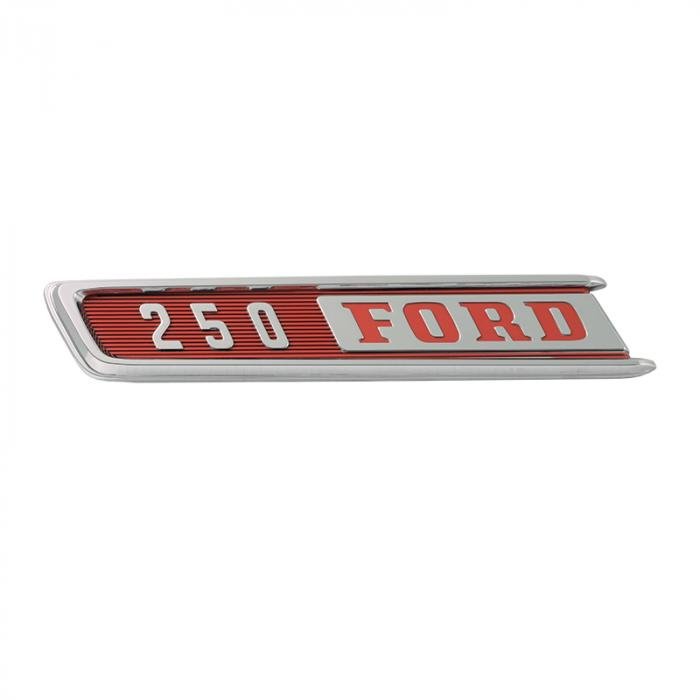 Dennis Carpenter Hood Side Emblems - F250 - Pair - 1967 Ford Truck C7TZ ...