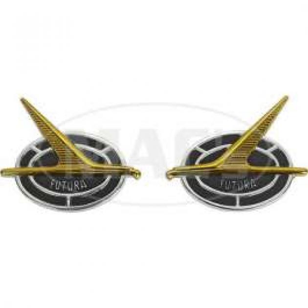 Roof Emblems - Futura - Chrome With Black Recesses and Gold Falcon ...