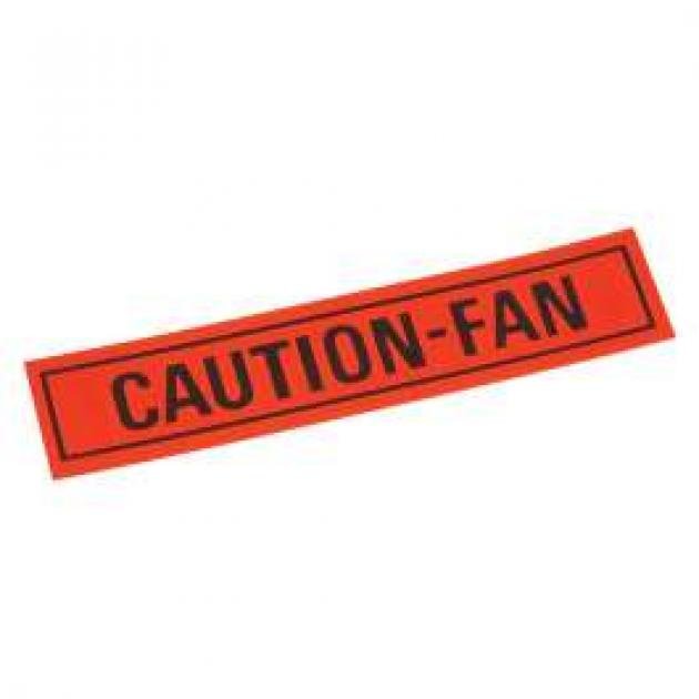Decal - Caution Fan Warning | Blue Oval Classics