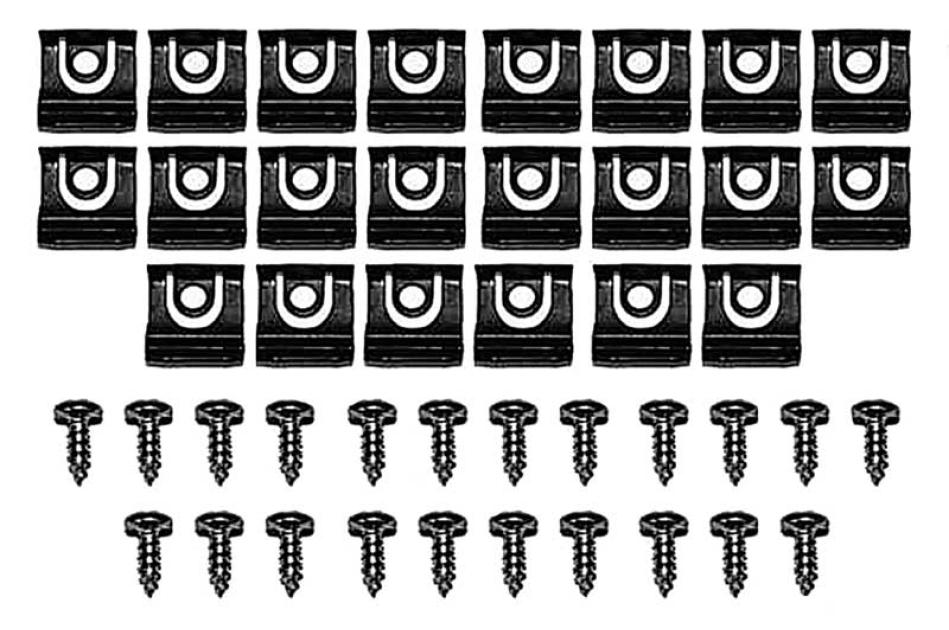 OER 1965 Mustang Coupe / Fastback 44 Piece Front Windshield Molding ...