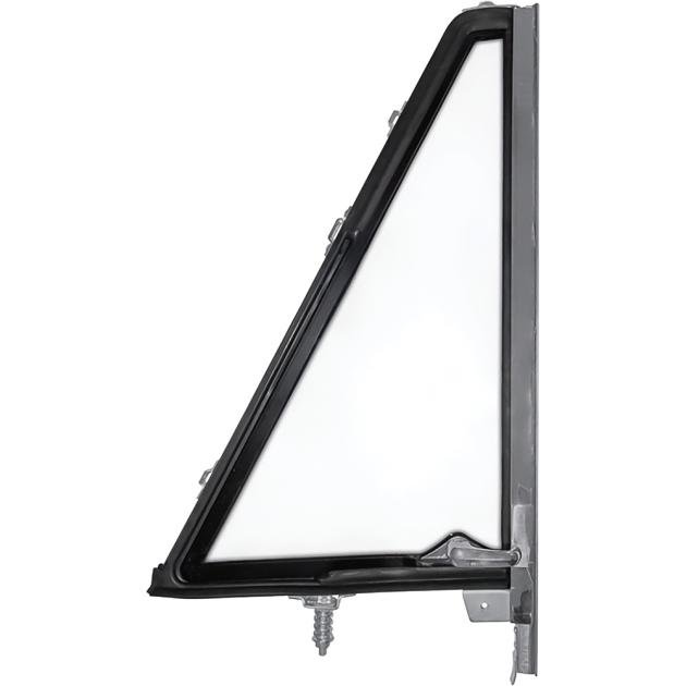 1966-77 Ford Bronco, Vent Window Frame Assembly, Clear Glass, Black ...